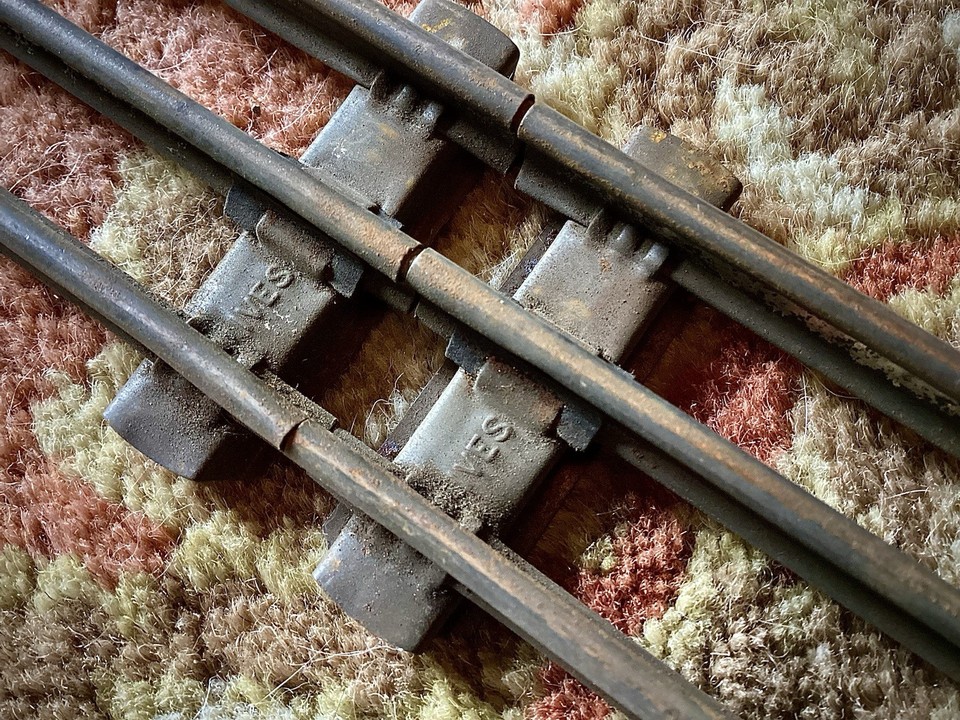 Track Train Ives O Gauge Banked Superelevated Pre-War Metal Rail ...