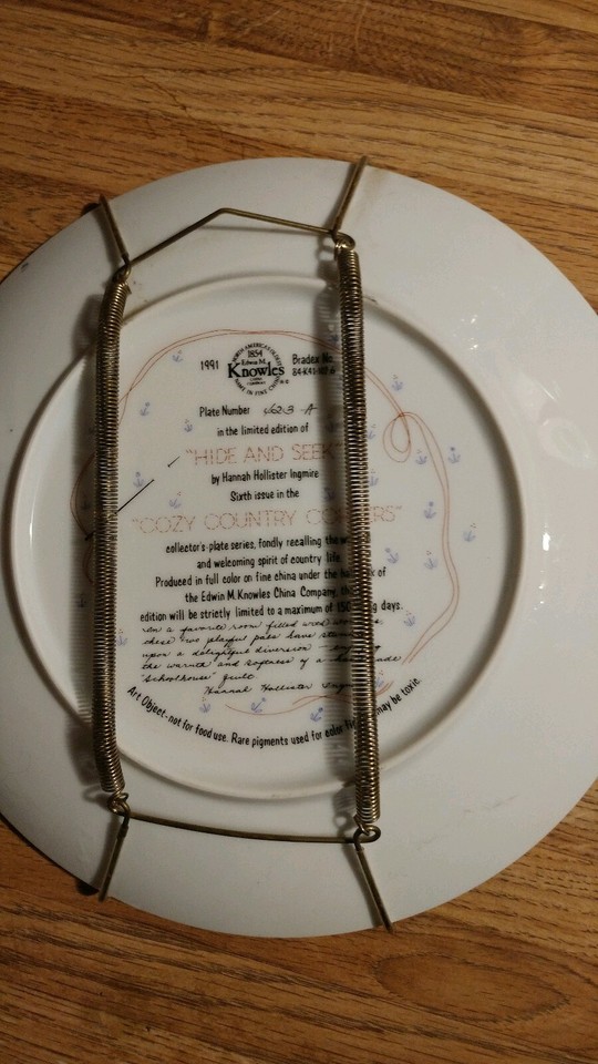 Hide & Seek Cozy Country Corners Collector Plate Hannah Hollister ...