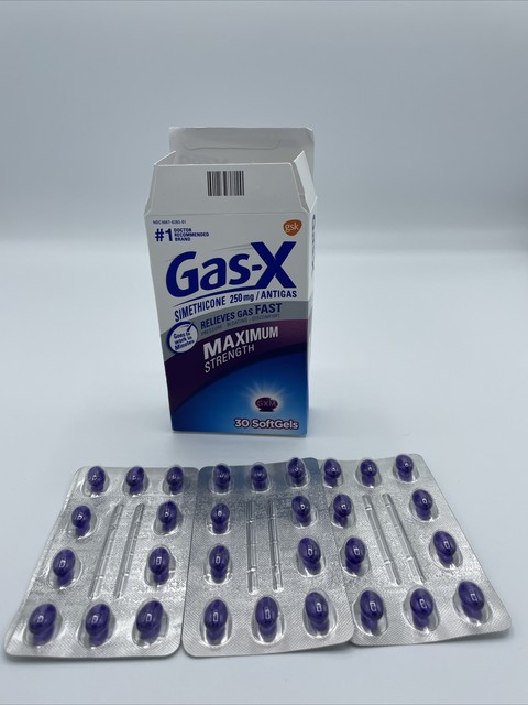 Gas-X MAXIMUM Strength Softgels Fast Gas Relief 250mg 30ct for sale ...