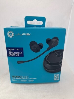 JLab Work Buds In-Ear True Wireless Earbud Headset Detachable Noise ...