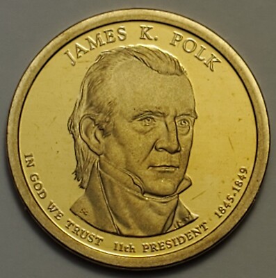 11th President Brilliant Uncirculated Proof 2009 S James K. Polk Dollar ...