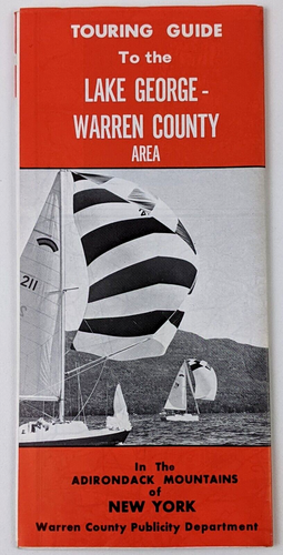 1960s Lake George Warren County New York Vintage Travel Brochure Map ...