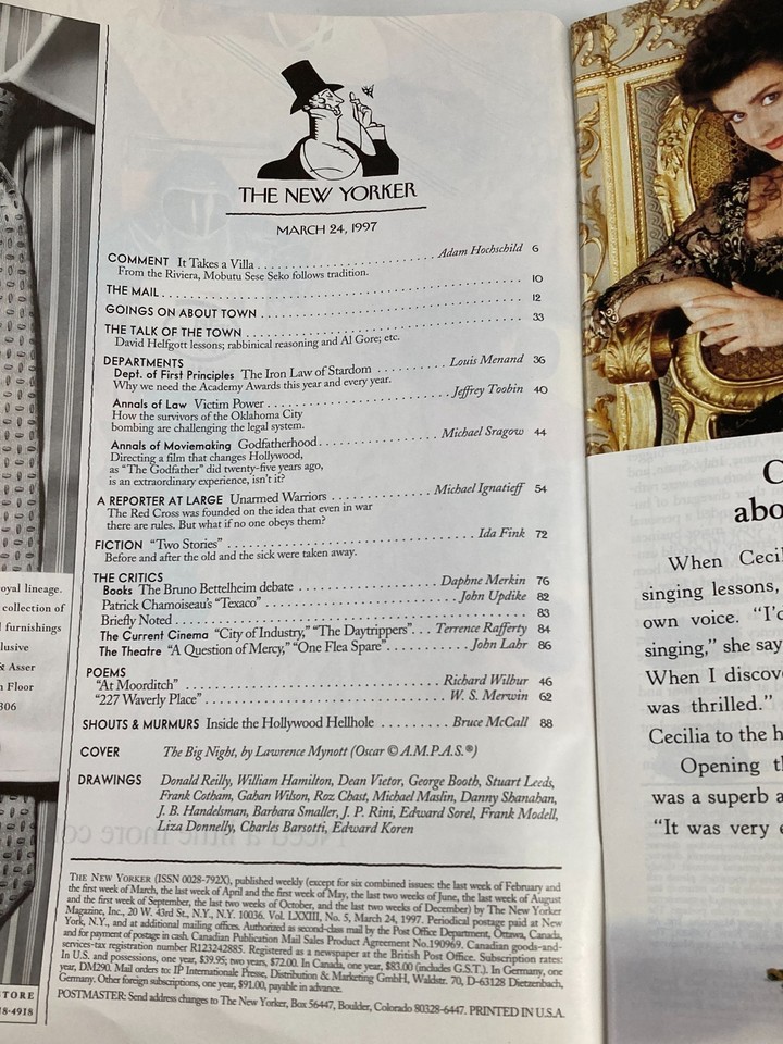 The New Yorker Full Magazine March 24 1997 The Big Night by Lawrence ...