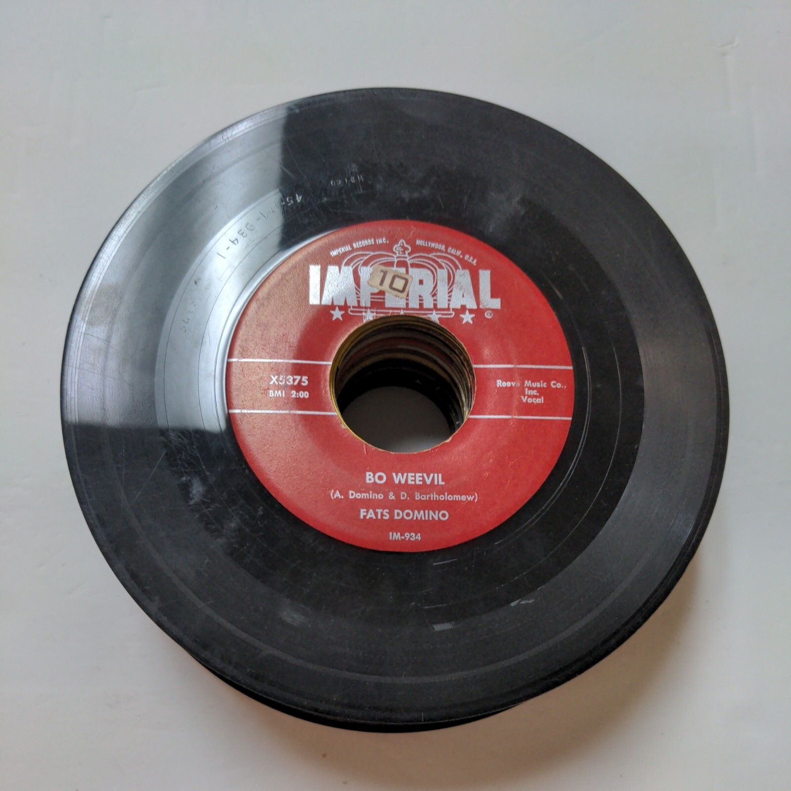 45 RPM Fats Domino Bo Weevil/Don't Blame It On Me Vinyl Record VG | eBay