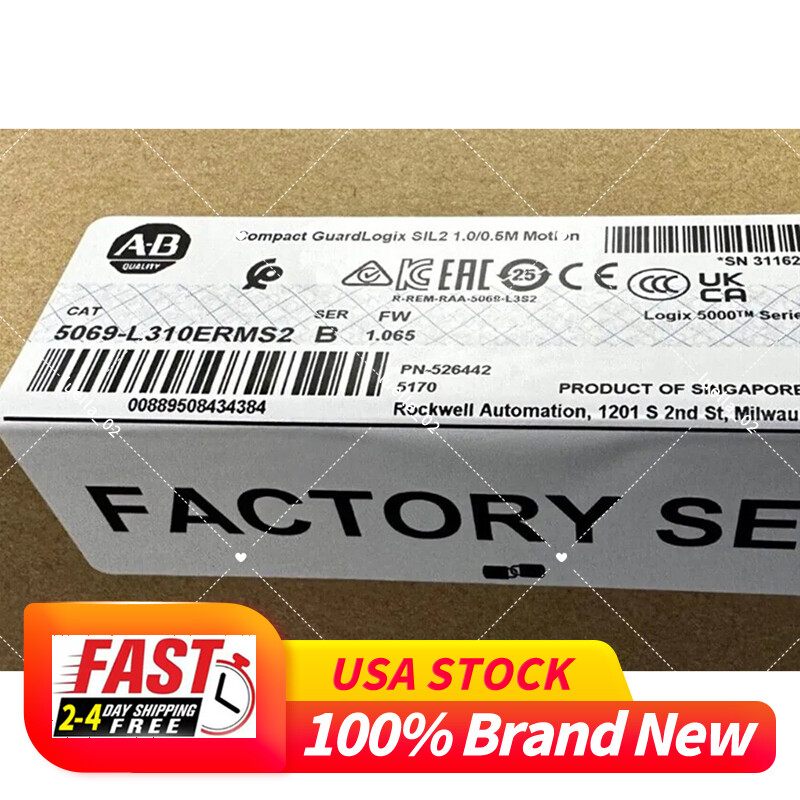 New 5069-L310ERMS2 AB Compact GuardLogix SIL2 1.0/0.5M Motion ...
