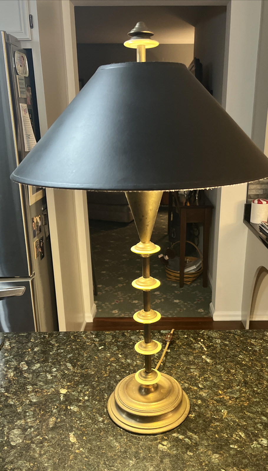 Vintage MCM Stacked Spaceship Table Lamp ATOMIC | eBay