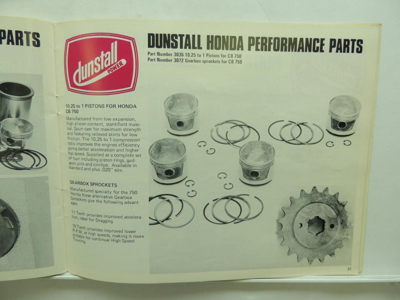 Dunstall Power Parts Catalog Fairing Honda 900 CB750 Norton Commando ...