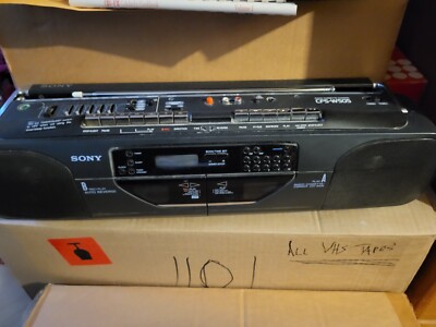 Sony CFS-W505 DUAL CASSETTE/PLAYER RECORDER, W/AM-FM RADIO | eBay