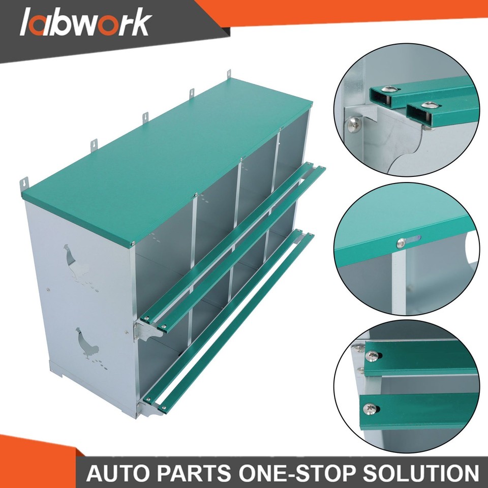 Labwork Chicken Nest Box 8 Hole Nest Box Laying Egg Lay Box Hen Chicken ...