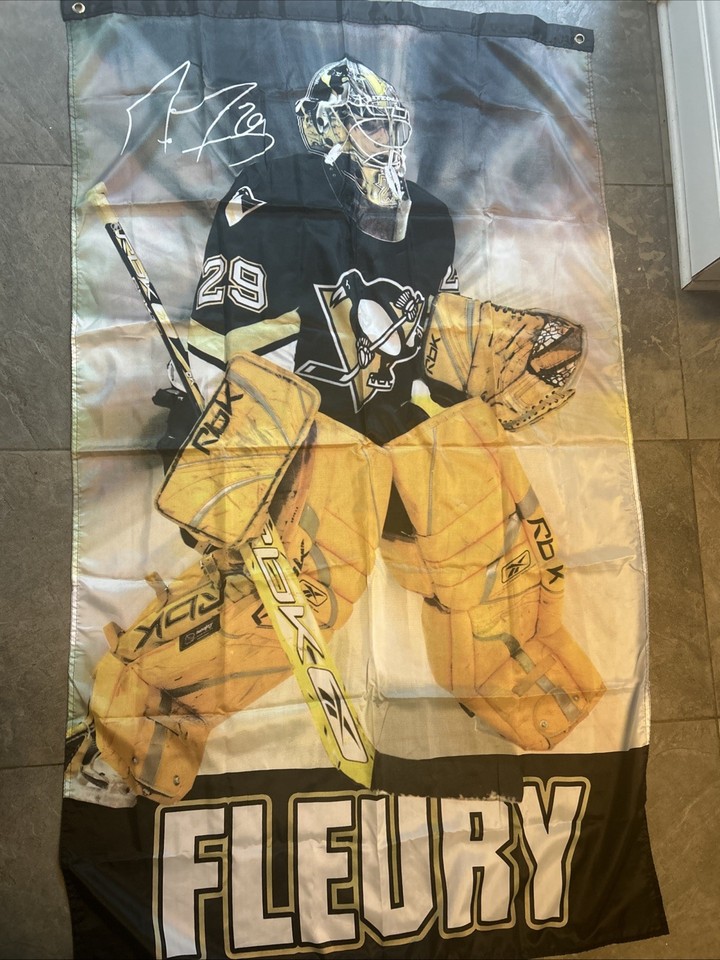 Marc-Andre Fleury Banner Flag SGA Civic Arena Pittsburgh Penguins Pre ...