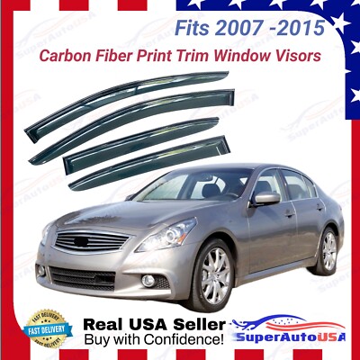 Fits Infiniti G25 G35 G37 Q40 2007-2015 Sedan Carbon Fiber Print Window ...