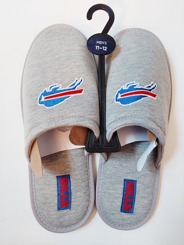 FOCO NFL Buffalo Bills Logo Scuff Slippers Gray Men's Size Large 11-12 ...