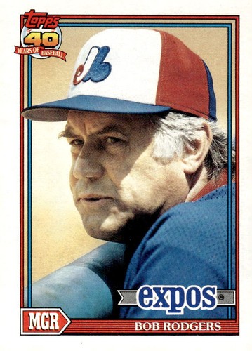 1991 Topps #321 Bob Rodgers -MANAGER- Montreal Expos | eBay