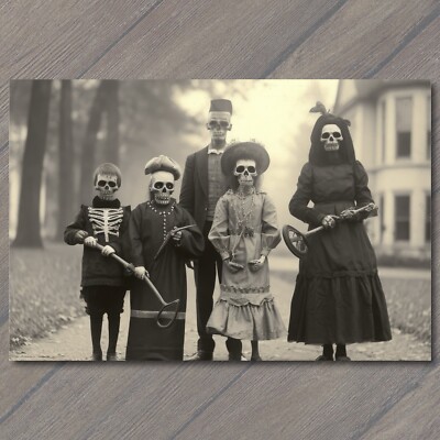 POSTCARD Weird Family Scary Vintage Monster Halloween Cult Unusual | eBay
