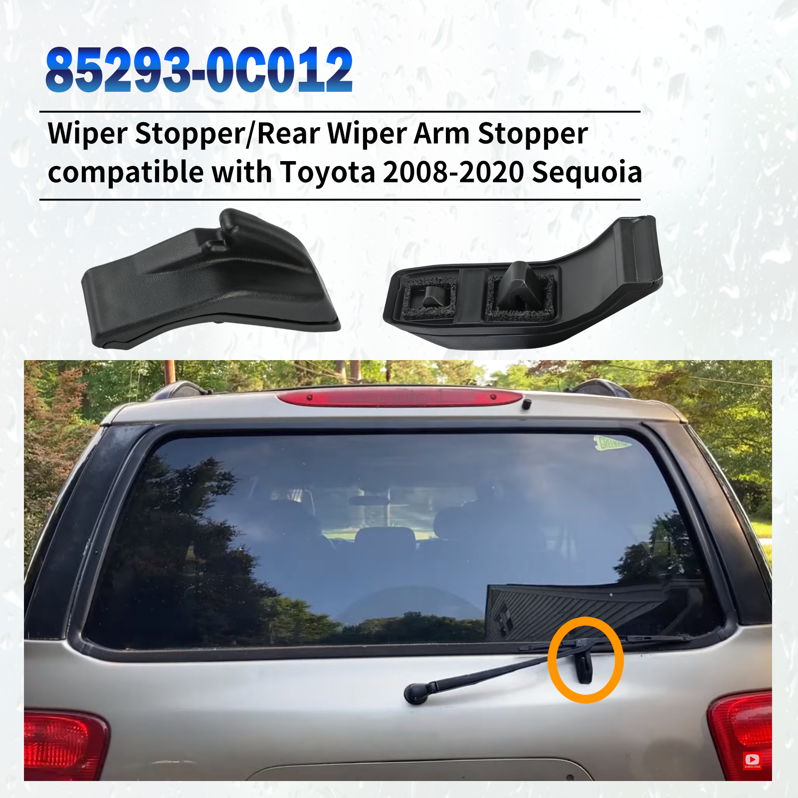 85293-0C012 Fits TOYOTA SEQUOIA 2008 - 2020 Rear Wiper Blade Stopper | eBay