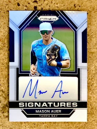 2023 Panini Prizm Baseball Signatures Mason Auer SIG-MA Tampa Bay Rays ...