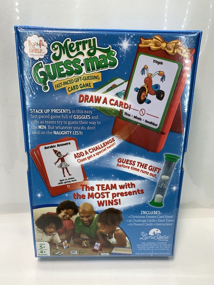 The Elf on the Shelf Merry Guess-mas Card Game Fast-Paced Gift Guessing ...