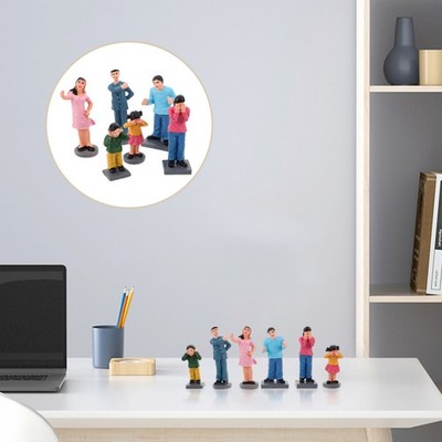 6pcs Resin Family People Figure, Family Dispute Sculpture Resin ...