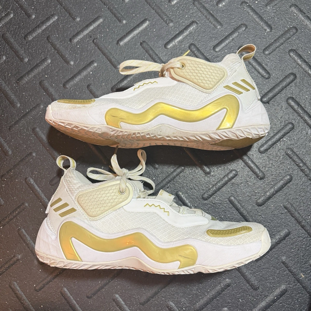 adidas D.O.N. Issue #3 White Gold Metallic for Sale | Authenticity