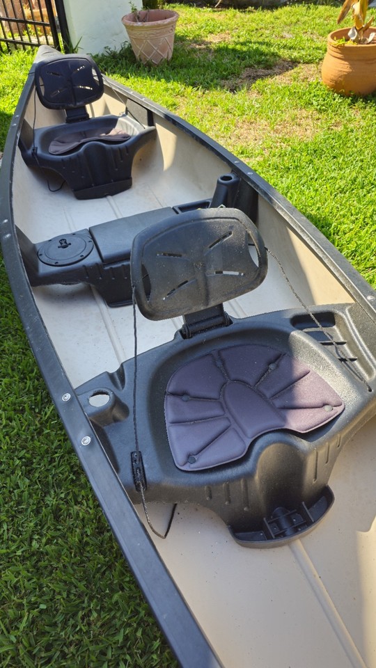 Old Town Saranac 146 Canoe. Excellent fishing canoe for 2, folding seatbacks. | eBay