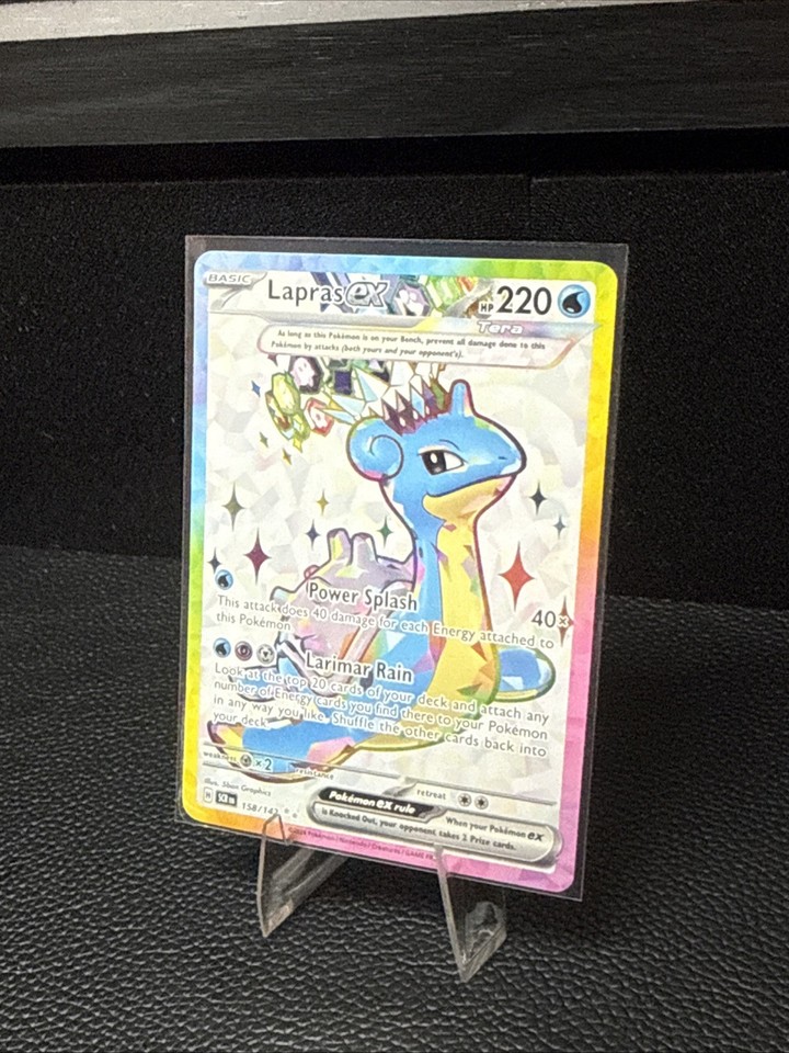 Pokémon TCG Lapras ex 158/142 Full Art Secret Rare Tera Holo Sv07 ...
