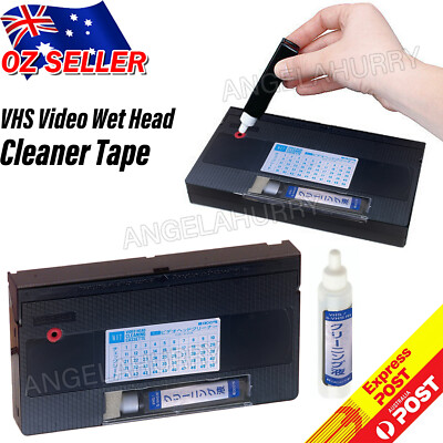 Video Head Cleaner Tape Cassette Wet System VCR VHS Player & Cleaning ...