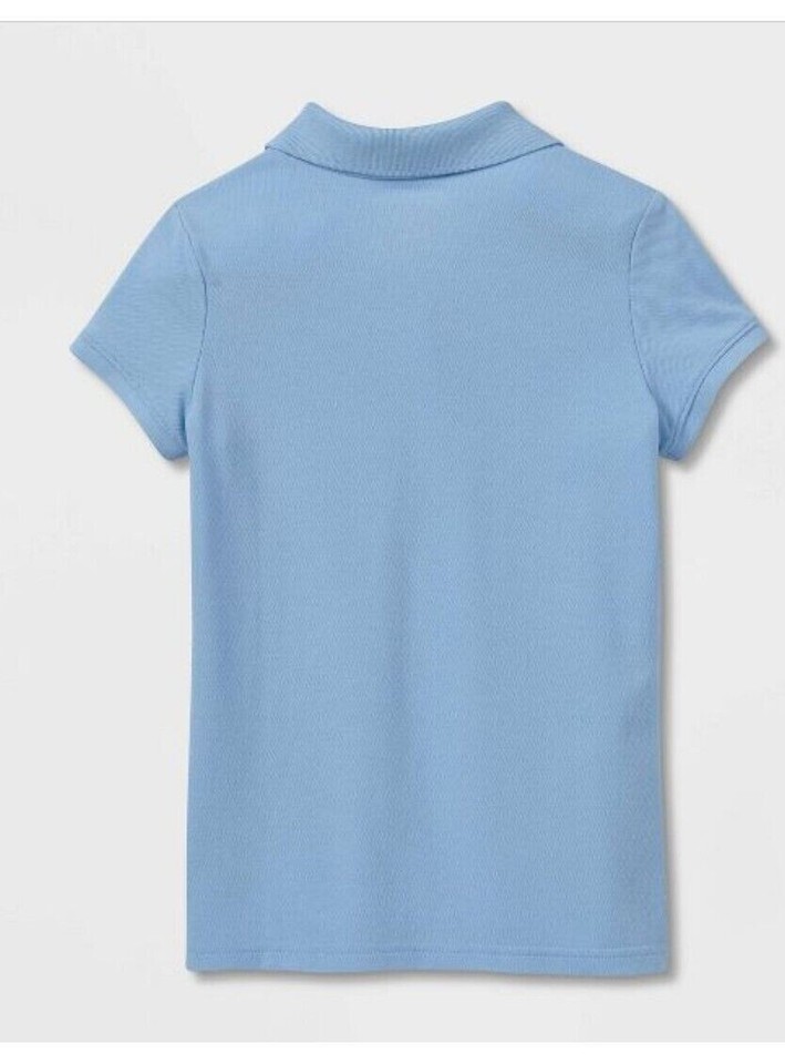 Cat & Jack UNISEX Kids Light Blue School Uniform Polo Shirt Size L (10/ ...