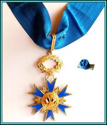 Original French NATIONAL ORDER OF MERIT Commander Silver and enamel ...