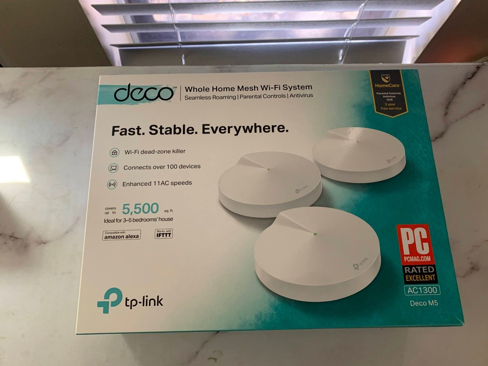 TP-LINK Deco M5 1300 Mbps 2 Port 1300 Mbps Wireless Mesh Routers (3 ...