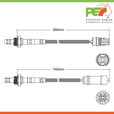 2x New * OEM * Pre-Cat & Post-Cat Oxygen Sensors For BMW X5 4.6L 8 Cyl ...