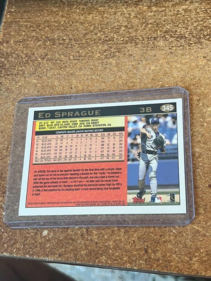 1997 Topps Baseball # 345 Ed Sprague | eBay