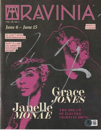 GRACE JONES SIGNED RAVINIA SHOW PROGRAM MAGAZINE JANELLE MONAE ...