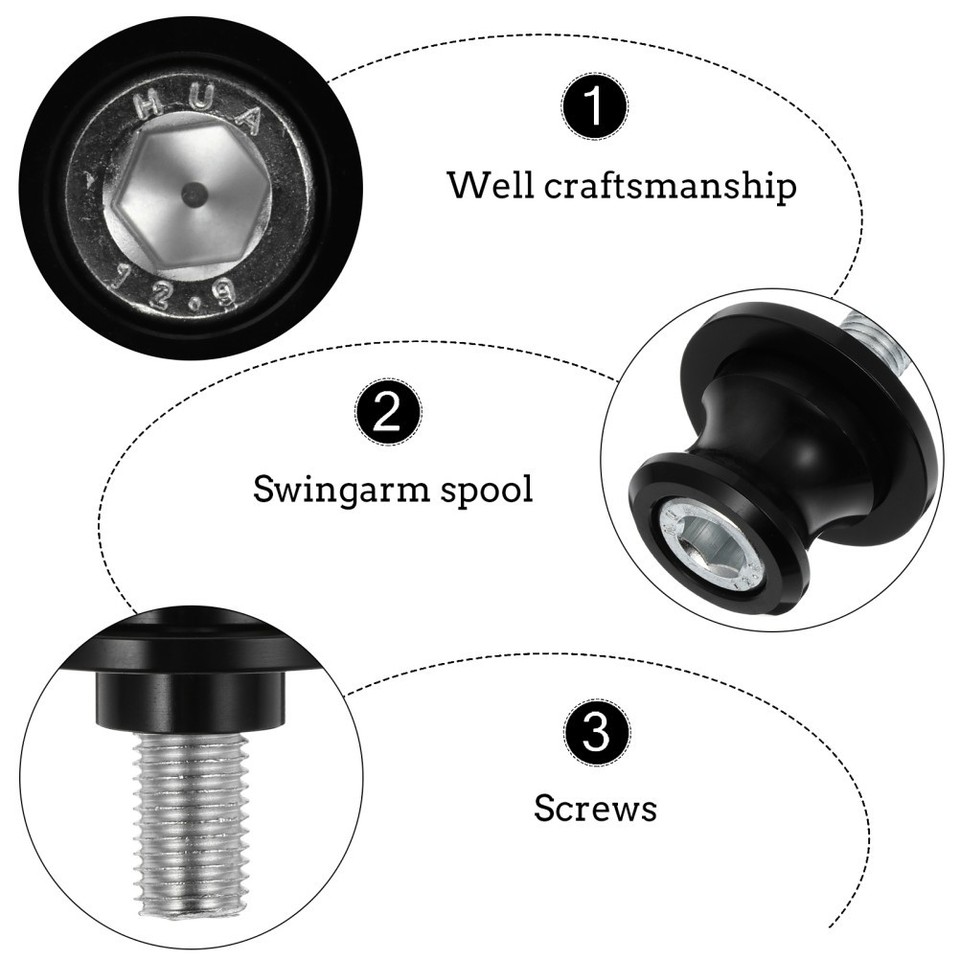 Spools Slider Stand Screws Frame Rear Wheel Axle Motorcycle Fixing Nail ...