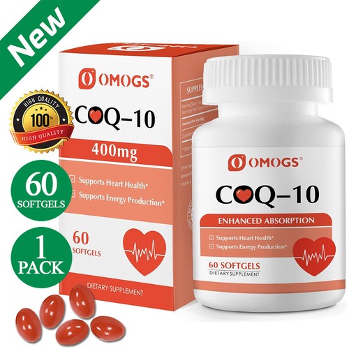 CoQ10 400mg Softgels High Absorption Heart Health Dietary Supplement ...
