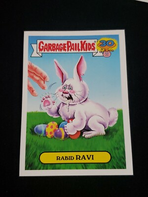 2015 Garbage Pail Kids 30th Anniversary 9b RABID RAVI PETS STICKER GPK ...