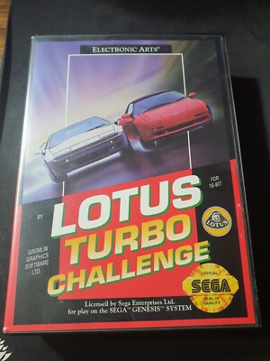 Sega Genesis Lotus Turbo Challenge Complete Tested 1992 Registration ...
