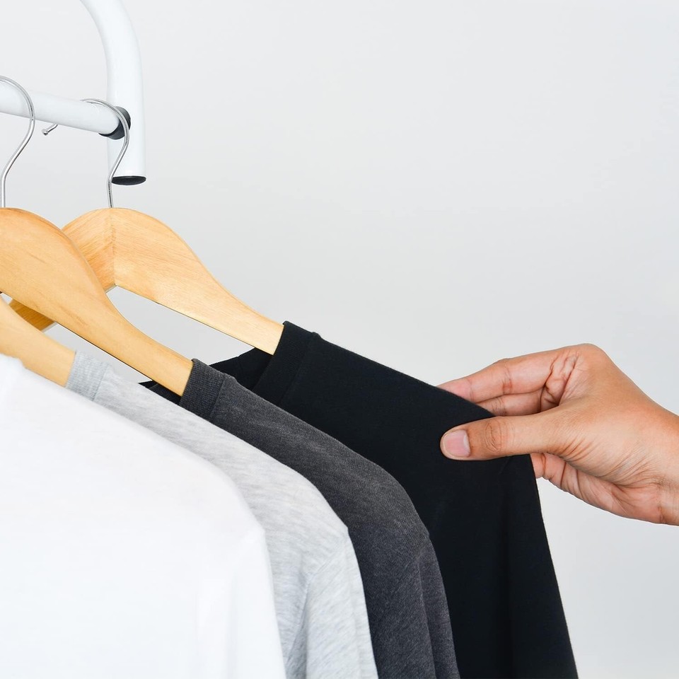 Strong Rotatable Wooden Coat Hangers - Walnut, 20 Pack for Delicate ...