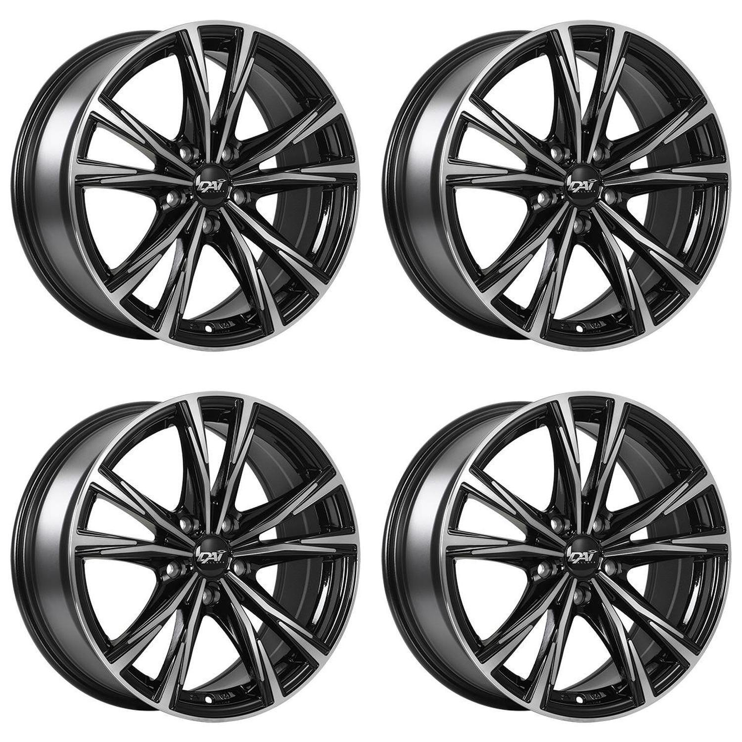 Set of 4 17in Black Alloy Wheel Rims for Kia Optima, DAEX109 5x114.3 ...