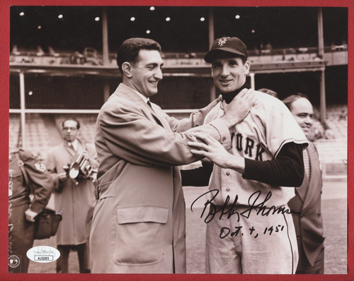 Bobby Thompson JSA Authenticated Autographed 8x10" Photo w/Ralph Branca ...
