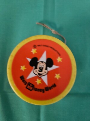 Walt Disney World Mickey Mouse Yo-Yo Orange and Yellow Disney Vintage ...