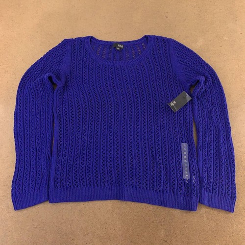 A.N.A New Approach Women Pullover Sweater Verve Violet Long Sleeve ...