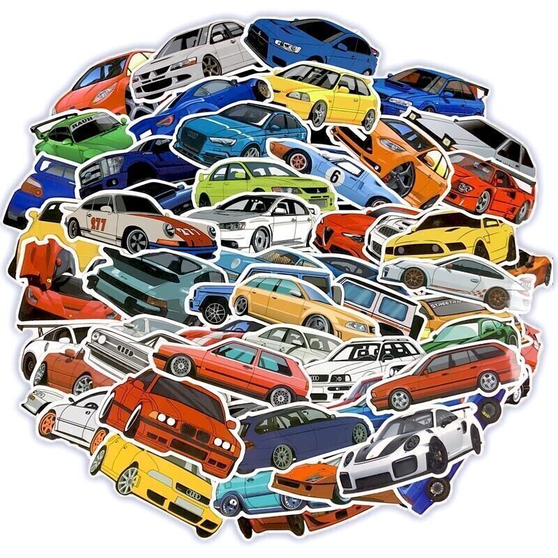 100 Pack JDM Racing Stickers Car Motorcycle Motocross Helmet Laptop ...