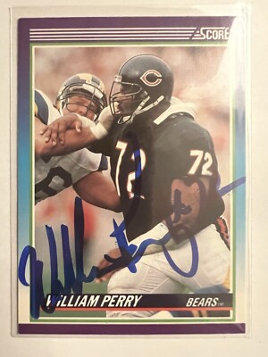 Signed William Perry “The Refrigerator” Autograph 1990 Score Card #509 ...