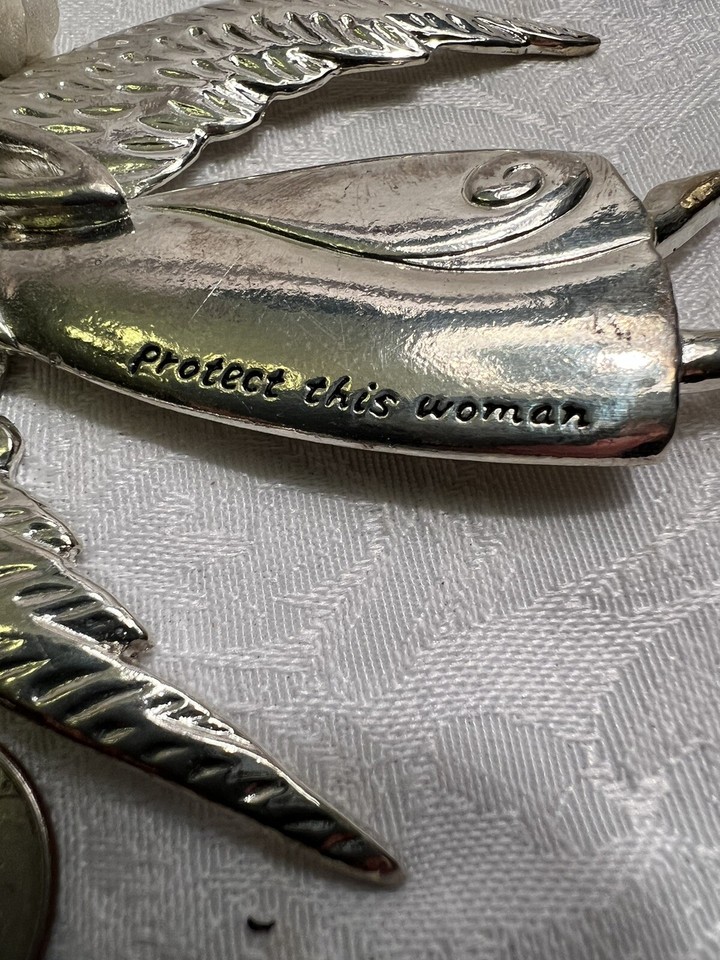 Serenity Angel Ornament Pewter Metal “Protect This Women” | eBay