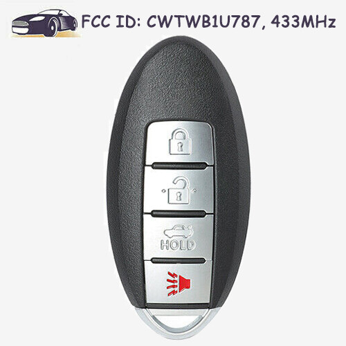 Smart Remote Car Key Fob 4 Button CWTWB1U787 for Infiniti M35 M37 M56 ...