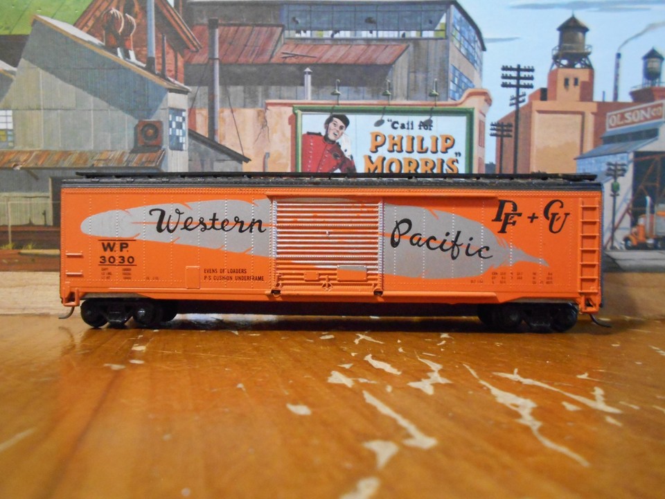 HO Scale Trains Roundhouse 1220 Western Pacific 50' Box Car #3030 Built ...