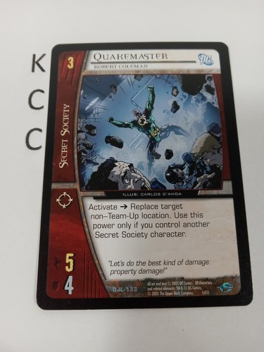 VS. System TCG DC Quakemaster Robert Coleman DJL-133 | eBay