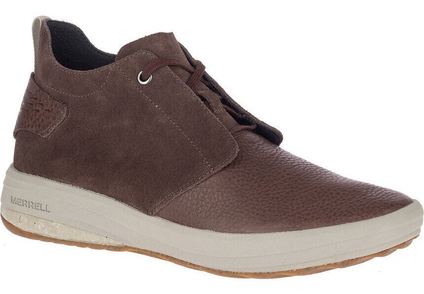 Merrell Men's Gridway Mid Leather Sneaker Boot Shoes, Espresso Brown ...