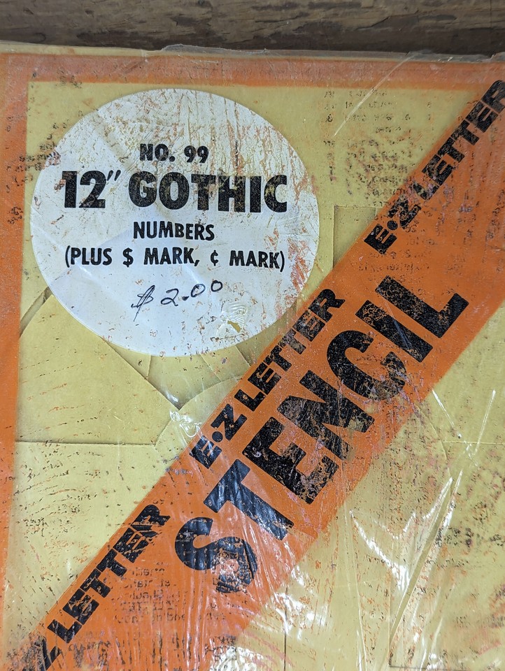 NEW SEALED EZ Letter Lettering Guides Stencil Kit 12” Gothic Numbers ...