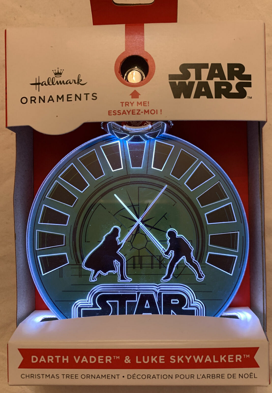 2021 Hallmark Star Wars Light up Ornament Darth Vader Luke Bespin Ships ...